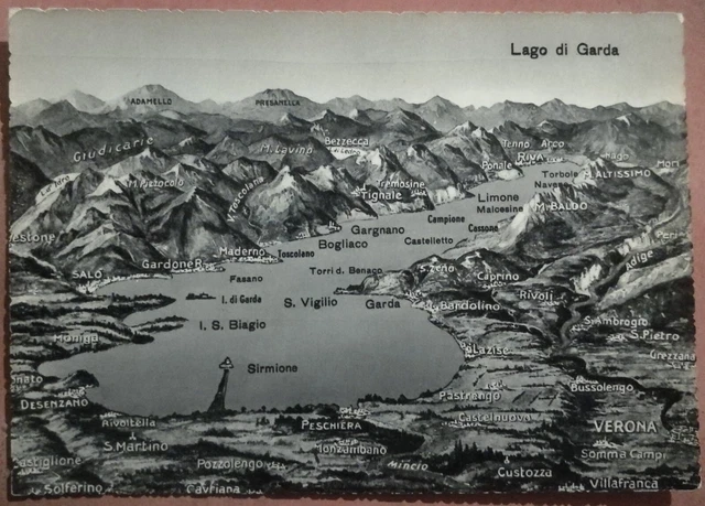 LAGO DI GARDA - Mappa Map Cartina Carta EUR 1,00 - PicClick IT