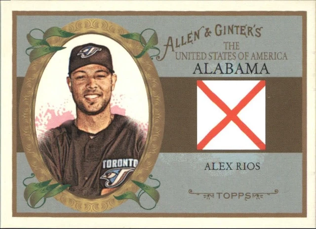 ALEX RIOS-BLUE JAYS-2008 Topps Allen and Ginter États-Unis-Alabama #US ...