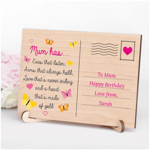 Mum Mummy Nanny Personalised Birthday Poem T For Her Wood Keepsake Present £795 Picclick Uk