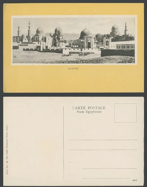 EGYPT OLD POSTCARD Cairo General View Panorama of Tomb Tombs Mosque ...