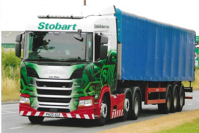 EDDIE STOBART SCANIA H6207 LYNN ELAINE 6x4 TRUCK/LORRY PHOTO £0.75 ...