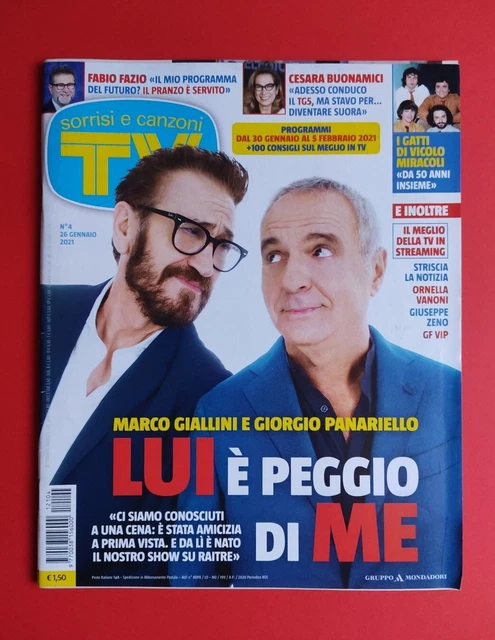 Tv Sorrisi E Canzoni N 4 Mondadori 2021 Giallini Panariello Eur 3 90