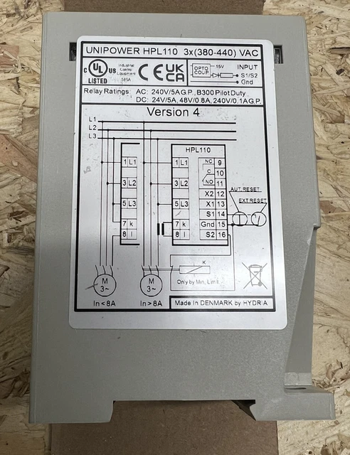 UNIPOWER HPL110/415V MOTOR Load Monitor Version 4 £44.99 - PicClick UK