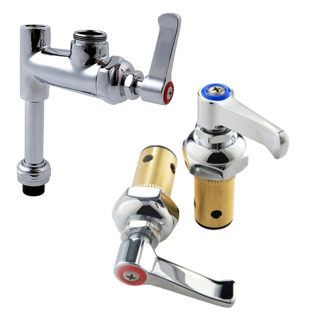 COMMERCIAL KITCHEN GRADE Hot Cold Side Handle Stem Assembly Replacement ...