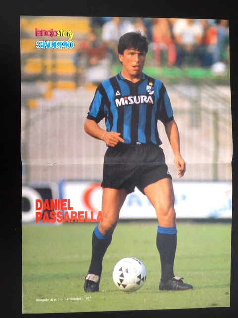 POSTER DANIEL PASSARELLA Allegato A Lancio Story 7 Del 1987 - Cm 24 X ...