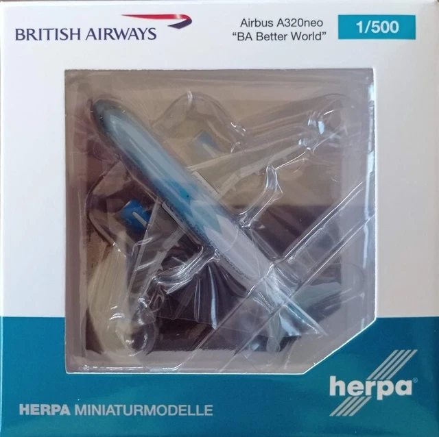 HERPA WINGS 1:500 Airbus A320neo British Airways BA Better World 536400 ...