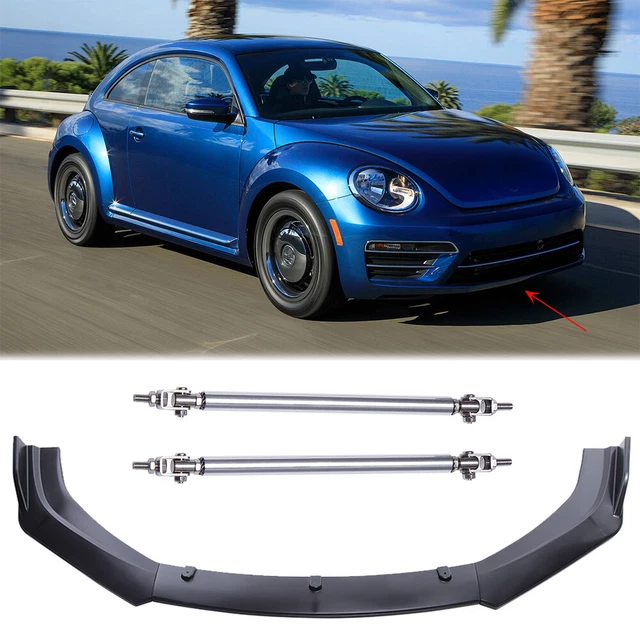 FRONT BUMPER LIP Spoiler Splitter Body Kit + Strut Rods For VW Beetle ...