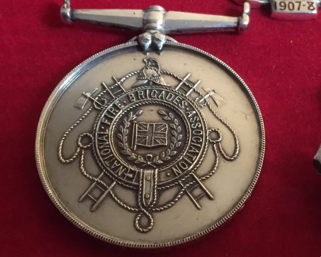 FIRE BRIGADE MEDAL WW1 DCLI Cornwall Football Frank Blight St Austell ...