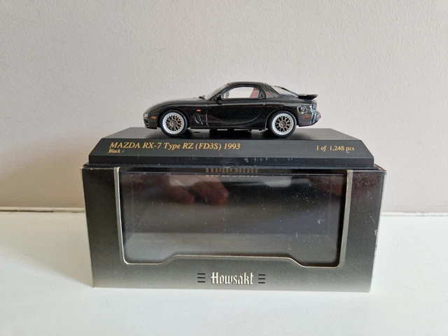 KYOSHO HOWSAKT 1/43 Mazda RX-7 Type RZ (FD3S) - Black - 1993 - K03702BK £79.99 - PicClick UK