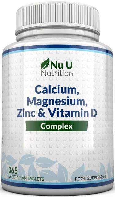 CALCIUM MAGNESIUM ZINC Vitamin D 365 Tablets | Bone, Muscle & Immune ...