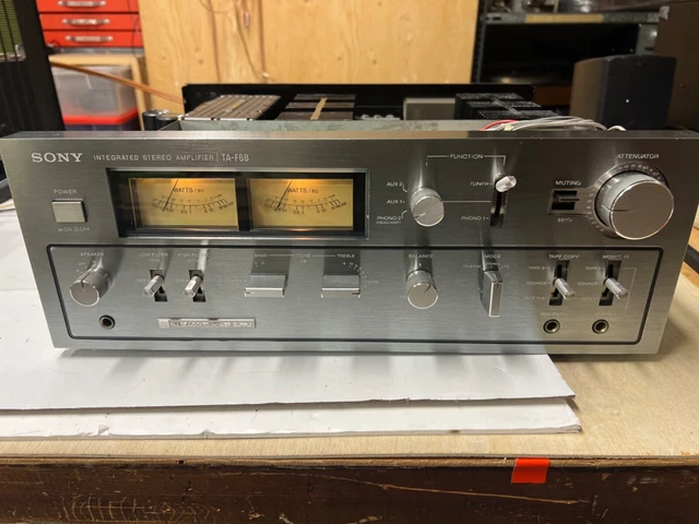 SONY TA F6B amplifier serviced recapped .beautiful amp $895.00 ...