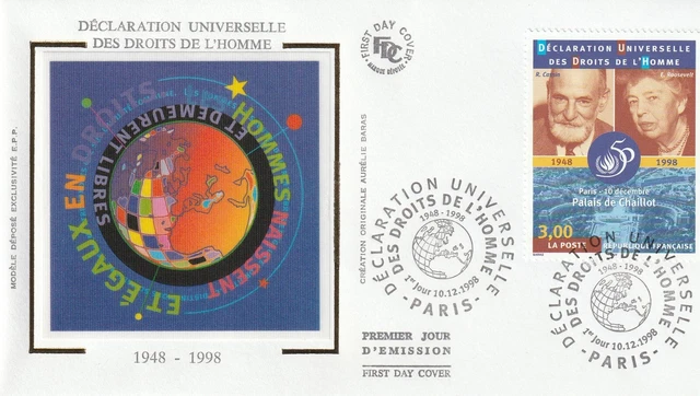 France 1998 Fdc Declaration Universelle Des Droits De Lhomme Yt 3209