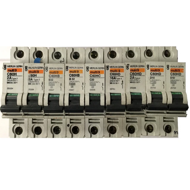 MERLIN GERIN MULTI 9 C60HB B 50 415V triple pôle MCB EUR 7,88 - PicClick FR