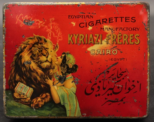 ALTE BLECHDOSE ÄGYPTEN Zigaretten Kyriazi Freres Astra Cairo 100 ...
