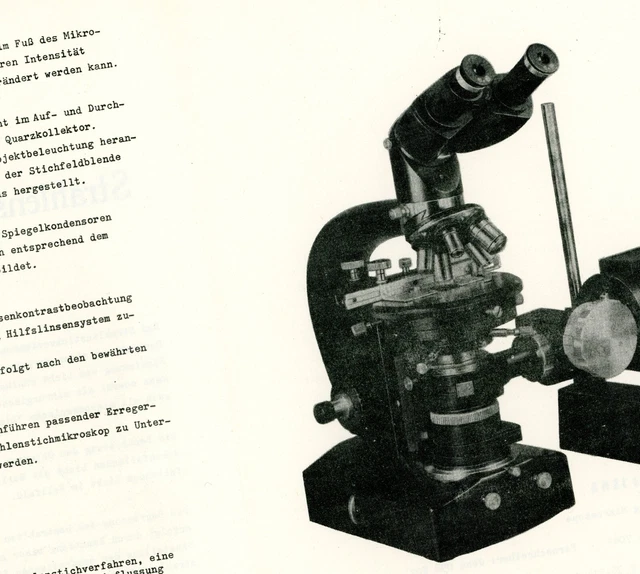 CARL ZEISS JENA brochure BEAM-STITCH MICROSCOPE microscope brochure ...