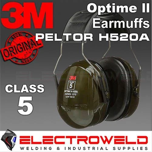 3M PELTOR H520A Optime II 2 Headband Earmuffs Ear Muffs Noise ...