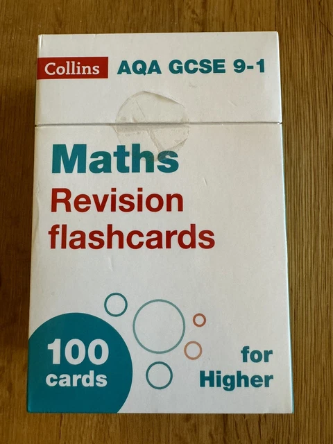 COLLINS AQA GCSE 9-1 Maths Higher Revision Cards. Unused 100 Flash cards. £8.95 - PicClick UK