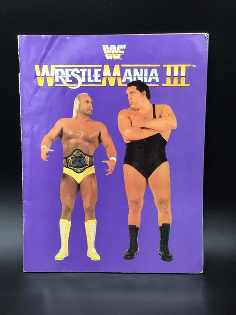 VINTAGE 1987 WRESTLEMANIA 3 OFFICIAL SOUVENIR PROGRAM WWF WWE Hogan ...