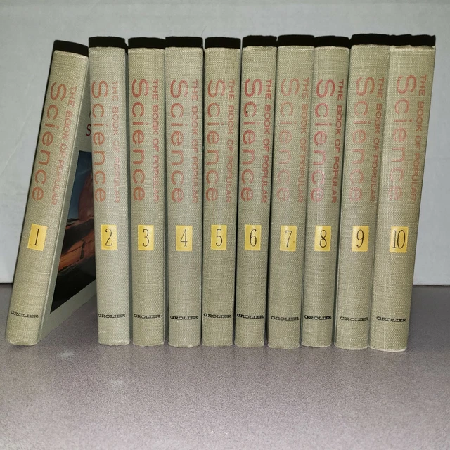VINTAGE GROLIER THE Book of Popular Science - Complete 10 Volumes Set ...