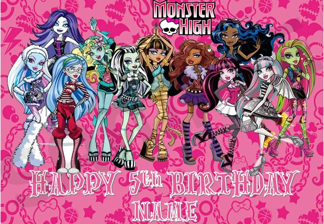 ''MONSTER HIGH''PERSONALISED RECTANGLE Edible Cake Topper Costco, Asda ...
