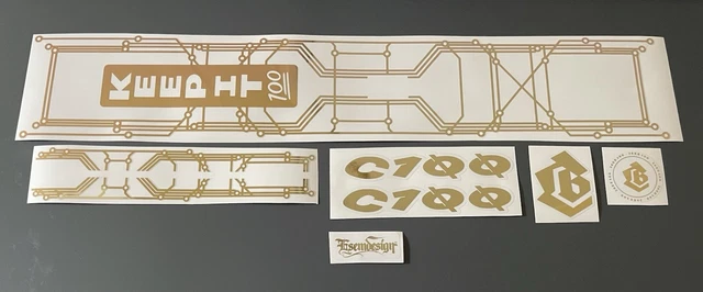 COLLECTIVE C100 V2 Wheelie Bike Decal Set Mirror Gold £57.92 - PicClick UK