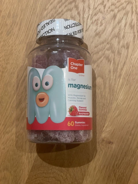 NEW CHAPTER ONE Magnesium Gummies, Calm Gummies Raspberry 60 Count ...