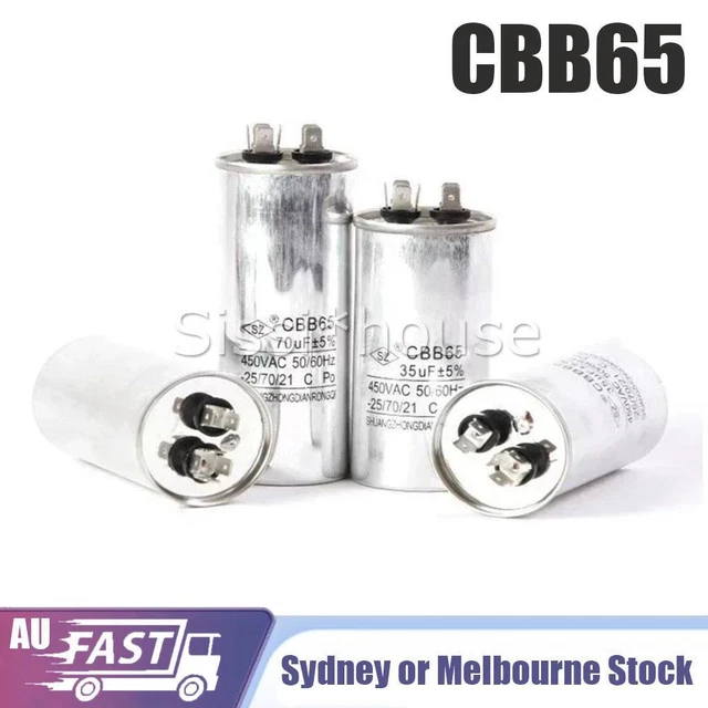 CBB65 APPLIANCE MOTOR Run Capacitor wire Lead AC 450V 50/60Hz 30uF 45uF ...
