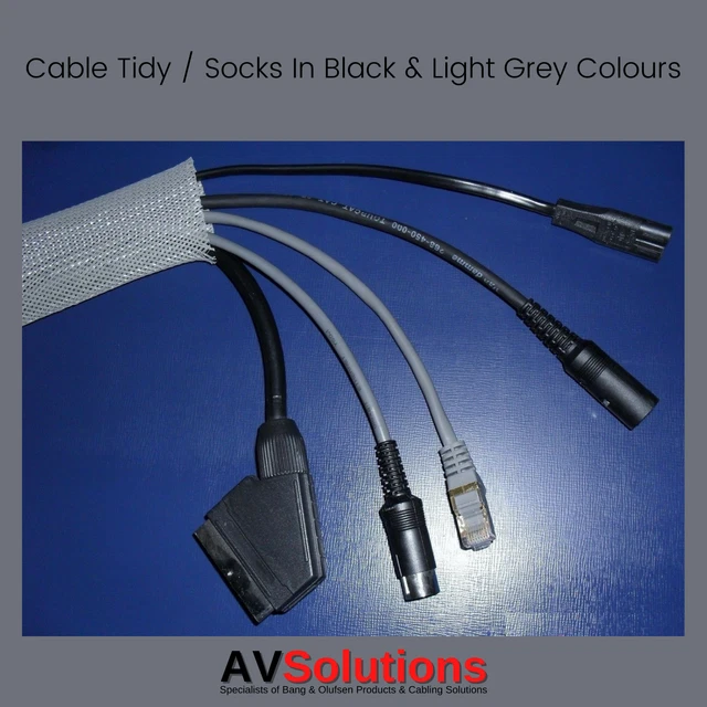 BANG & OLUFSEN B&O Cable Tidy Sock Black or Light Grey Large SHQ 1 M ...