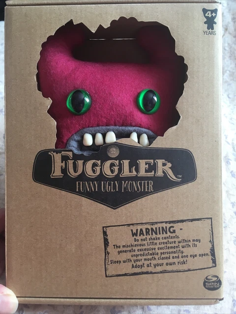 BNIB FUGGLER FELT monster Sir Horns A Lot maroon 👹 🦷 Teeth Cats Eyes ...