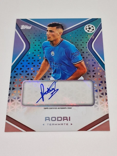 2022-23 TOPPS JACK Grealish Platinum Set - Rodri 1/5 Auto - Manchester ...