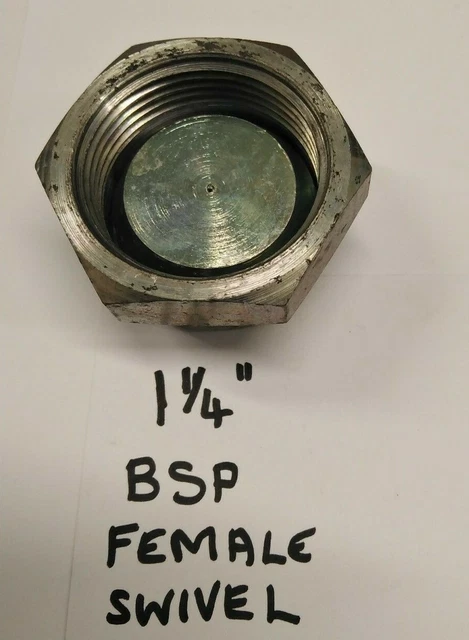HYDRAULIC BSP PARALLEL Female Swivel Stop End Blanking Cap Adaptor BSPP ...