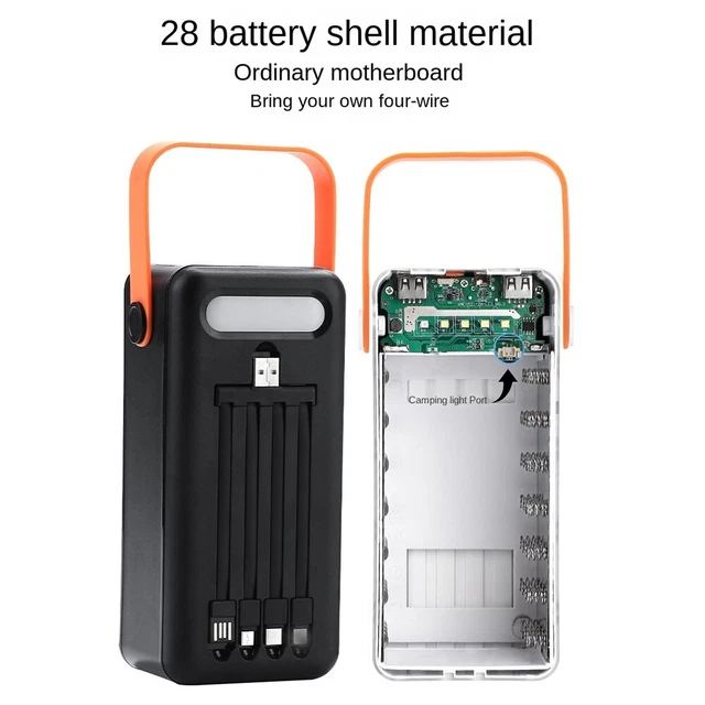 DISPLAY DIY BATTERY Case Power Bank Shell Charging Box For 28x18650 ...