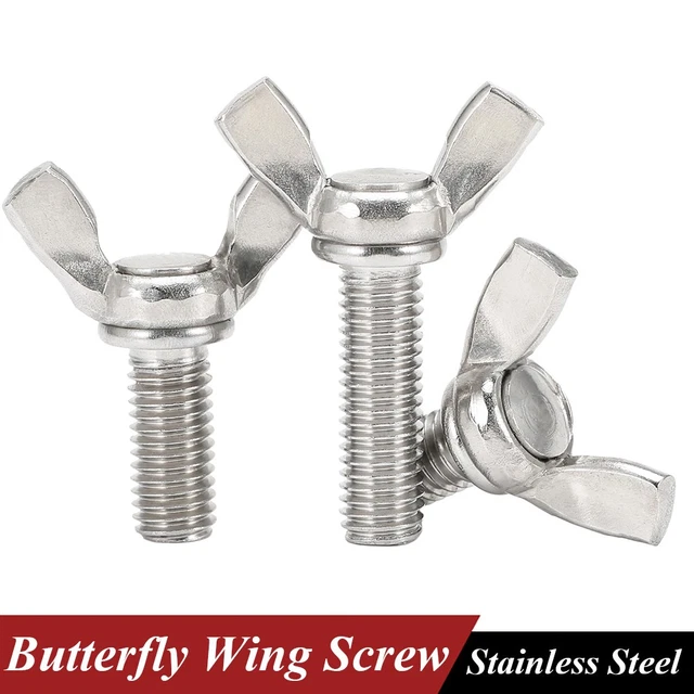M8 BUTTERFLY WING Screws Wing Bolts Thumb Screw A2 Stainless Steel All ...