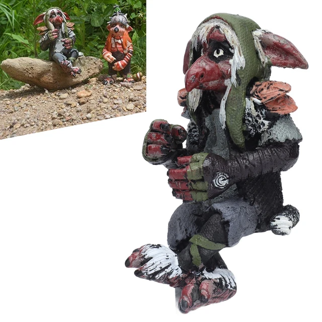 BIG GOBLIN RESIN Figurines Playful Garden Big Goblin Statue For Holiday ...