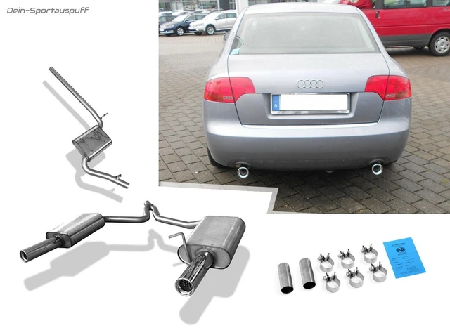 FOX DUPLEX SYSTÈME d'échappement sport Audi A4 B7 Type 8E 1.6l Chaque ...