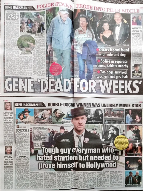 GENE HACKMAN TRIBUTE Articles Friday 28 February 2025 The Scottish Sun ...