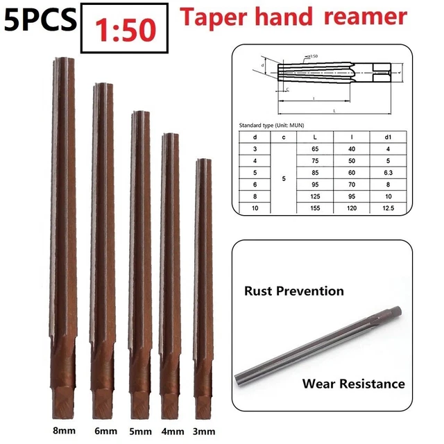 ALUMOIR MANUEL tige conique sans effort 34568 mm longueur assortiment 5 ...