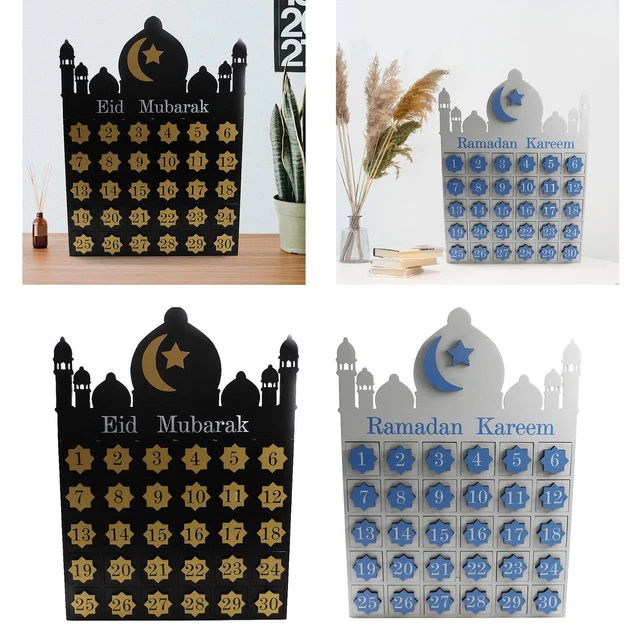 CALENDRIER DU RAMADAN avec 30 tiroirs de rangement, décor de l'Aïd pour ...