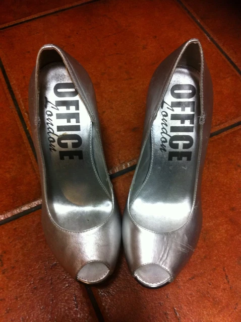 OFFICE LONDON PLATFORM Sliver Peep Toe Shoes Size 5 £9.65 - PicClick UK