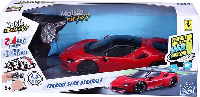 MAISTO REMOTE CONTROL Car Ferrari SF90 Stradale Rechargeable, Scale 1: ...