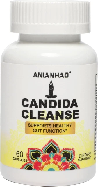 CANDIDA CLEANSE 60 Capsules - Gut & Colon Support -for Men & Women ...