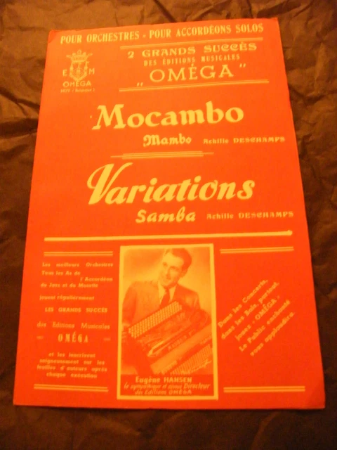 PARTITURA MOCAMBO MAMBO Achille Deschamps Variazioni Samba Eugène ...