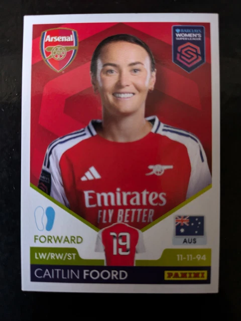 PANINI WOMEN’S SUPER League 2025 - Caitlin Foord Arsenal No. 64 £2.80 ...