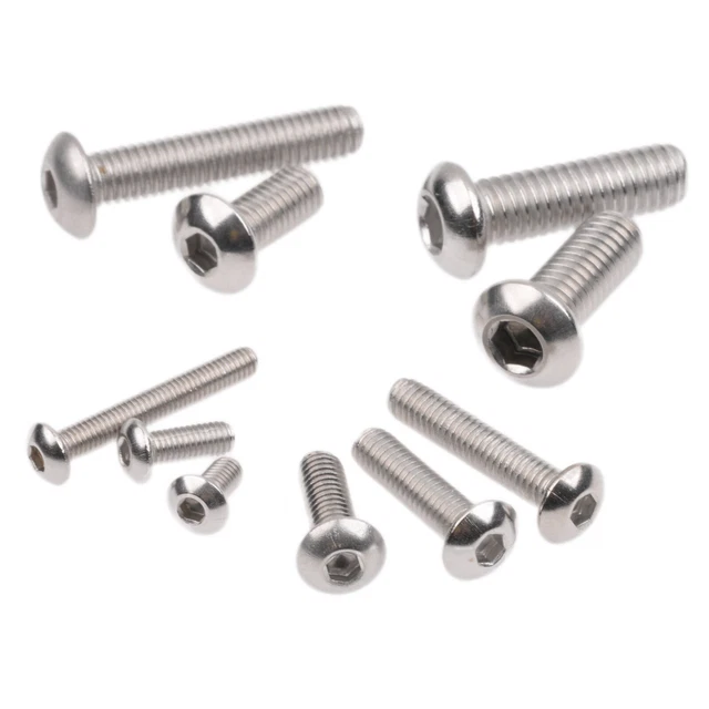 M3 M4 M5 M6 M8 Button Head Socket Screws Hex Machine Stainless Steel 304 Bolts $13.90 - PicClick AU