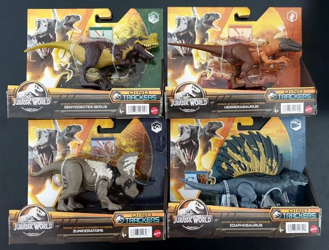 JURASSIC WORLD 2023 Dino Trackers Strike Attack Set Of 4 Dinosaurs ...