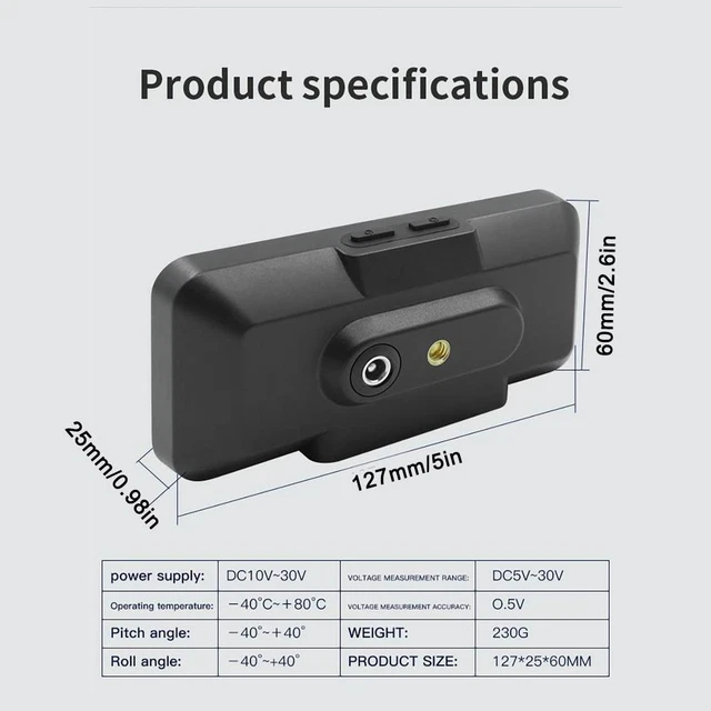GPS OFF-ROAD DIGITAL Inclinometer Guage Tilt Indicator Angle Level ...