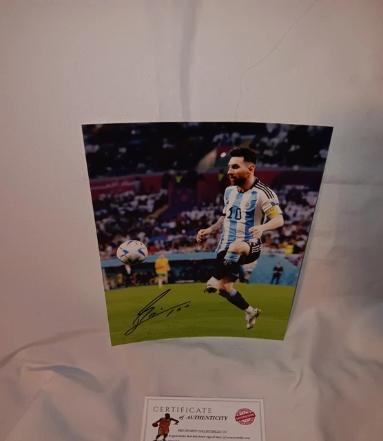 LIONEL MESSI LEO Argentina Original Autographed 8x10 Photo w/COA World ...