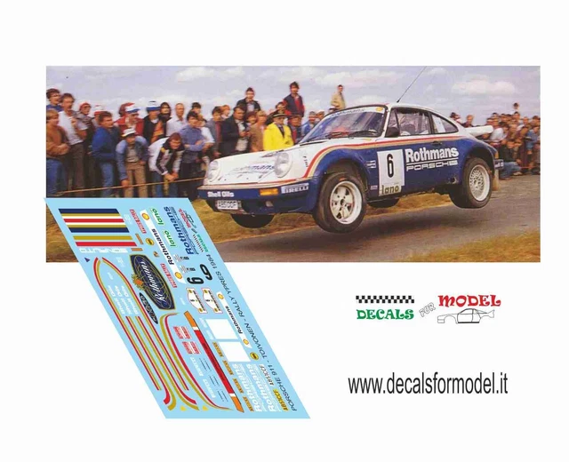DECALS 1:43 PORSCHE 911 Sc Rs Rothmans Toivonen Rally Ypres 1984 EUR 11 ...