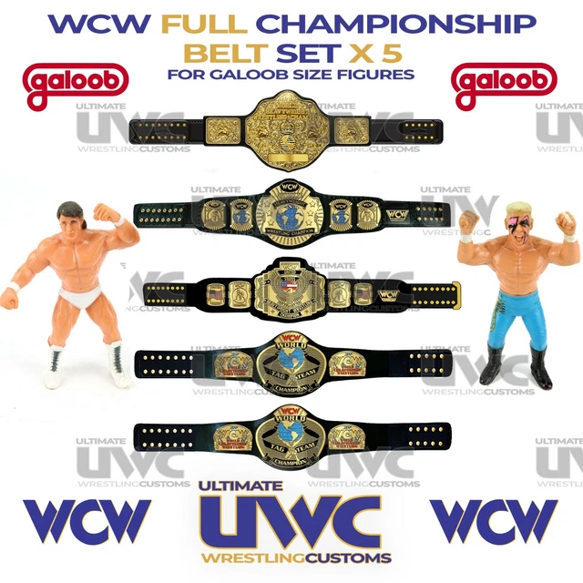 WCW BELTS 5 x Custom Set for Galoob Figures WWF AEW WWE £12.99 ...