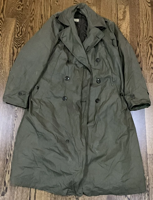ORIGINAL 1944 WWII U.S. Army Officer Field Overcoat Trench Coat Wool ...